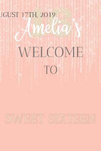 Welcome Sign Amelia Peach | Corjl
