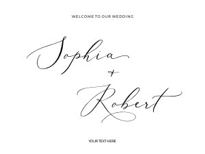 Modern Calligraphy Welcome Sign, MCW | Corjl