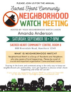 Neighborhood Watch Flyer | Corjl